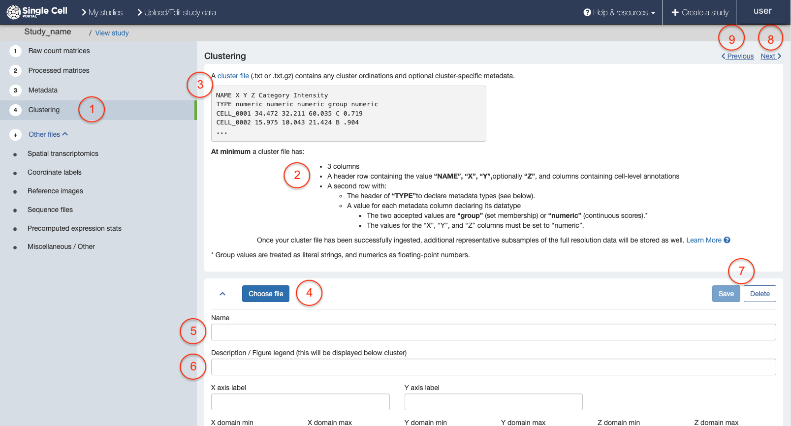 Uploading data overview – Single Cell Portal